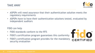 FIDO & PSD2 – Achieving Strong Customer Authentication Compliance | PPT ...