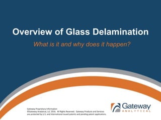 Proactive vs Reactive Glass Delamination Testing in Pharmaceuticals | PPTX