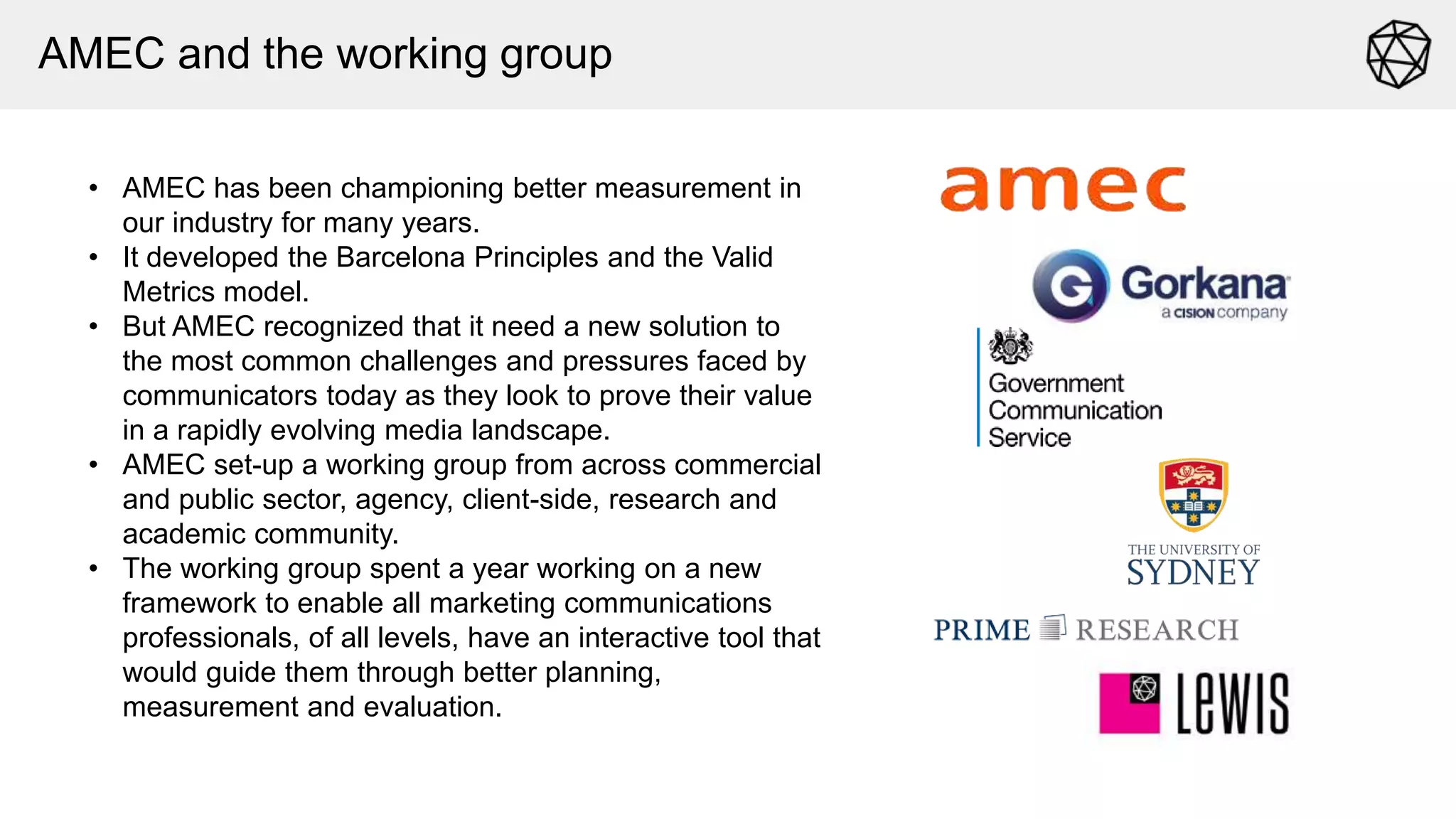 AMEC's Integrated Evaluation Framework - A Practical Overview | PPTX
