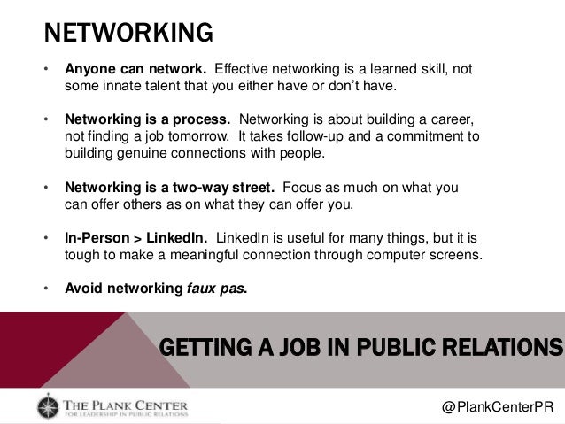 Getting a Job in Public Relations