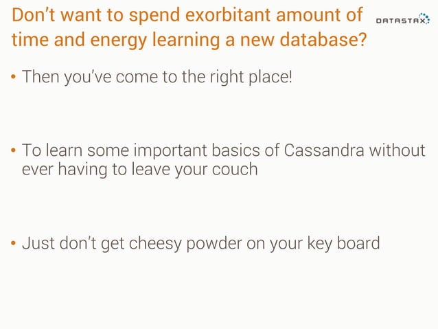 Getting Started with Apache Cassandra by Junior Evangelist Rebecca Mills | PPT