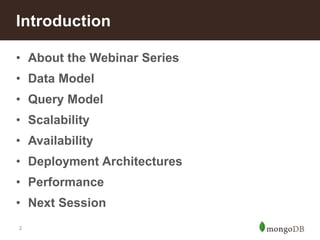 Webinar: Getting Started with MongoDB - Back to Basics | PPTX