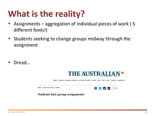 Group assignments: Improving the experience for students and teachers | PPT