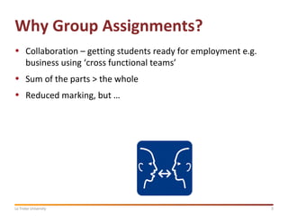 Group assignments: Improving the experience for students and teachers | PPT
