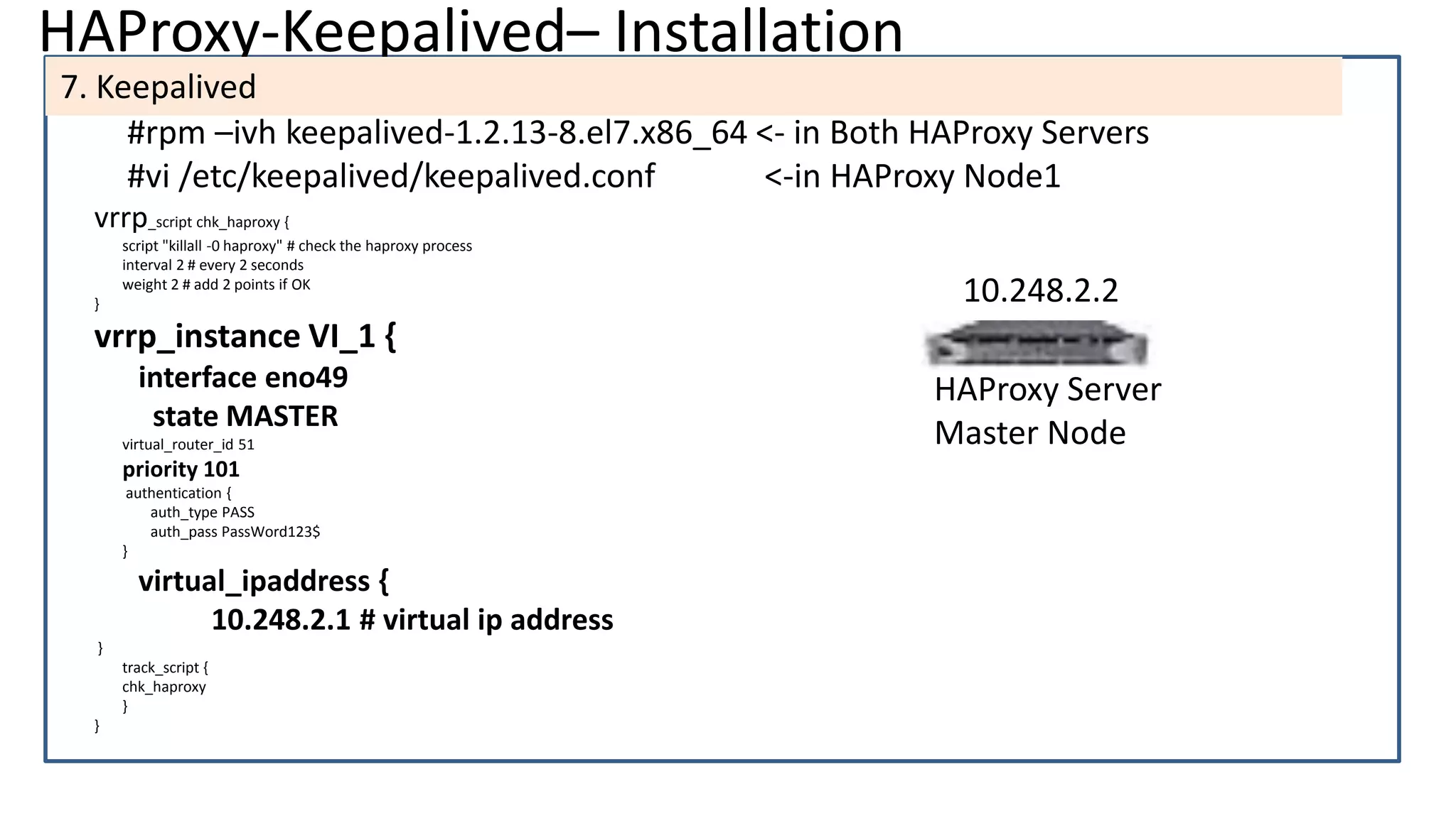 HA Deployment Architecture with HAProxy and Keepalived | PDF