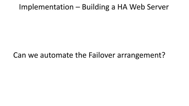 HA Deployment Architecture with HAProxy and Keepalived | PDF