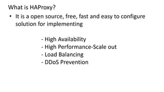 HA Deployment Architecture with HAProxy and Keepalived | PDF