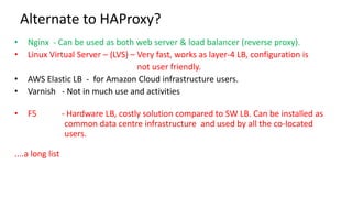 HA Deployment Architecture with HAProxy and Keepalived | PDF