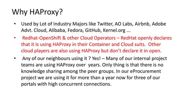 HA Deployment Architecture with HAProxy and Keepalived | PDF