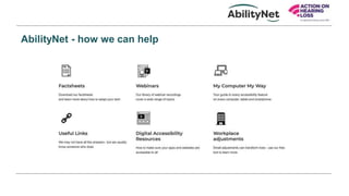 Smartphone features for people with Hearing Loss | PPT