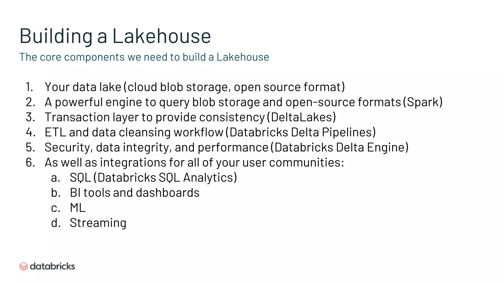 Free Training: How to Build a Lakehouse | PPTX