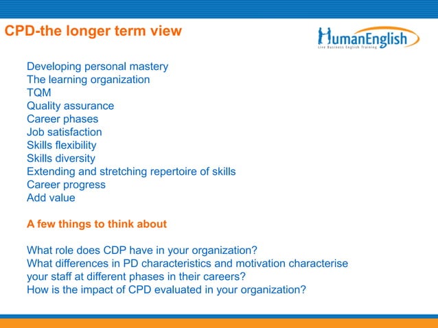 English for HR Managers: Language for Training and Continuous ...