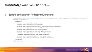 Integrating MQ Protocols with WSO2 ESB 4.9.0 (RabbitMQ, MQTT, Kafka ...