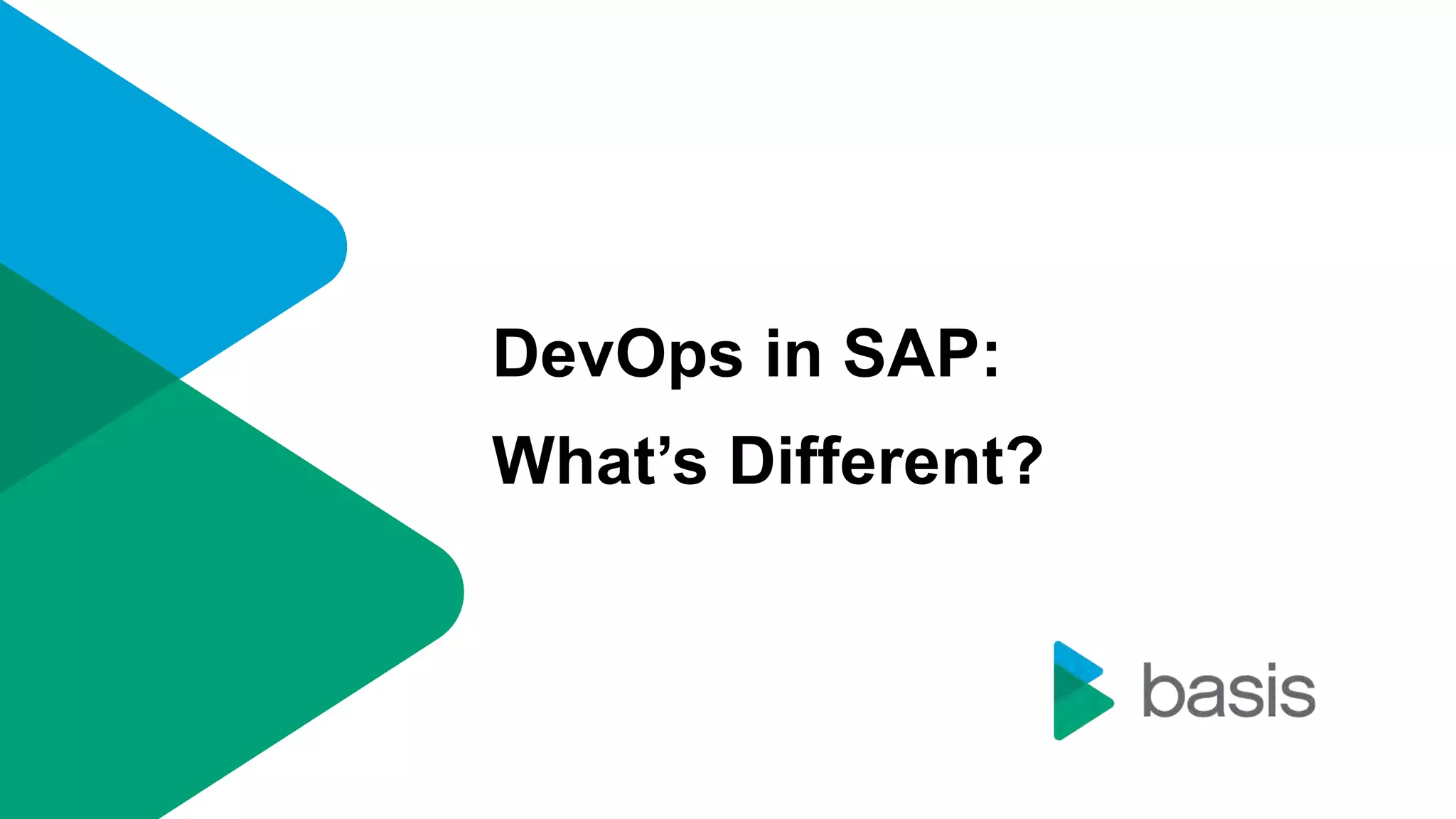 Integrating SAP into DevOps Pipelines: Why and How | PDF