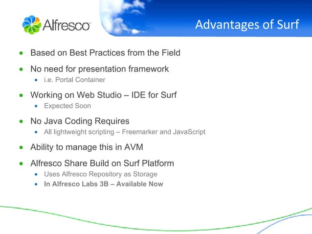 Introduction to Alfresco Surf Platform | PPT