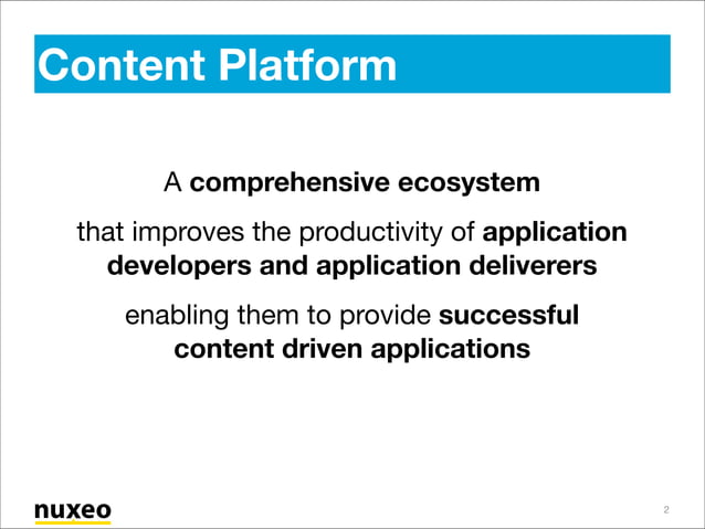 Introduction to the Nuxeo Platform | PPT