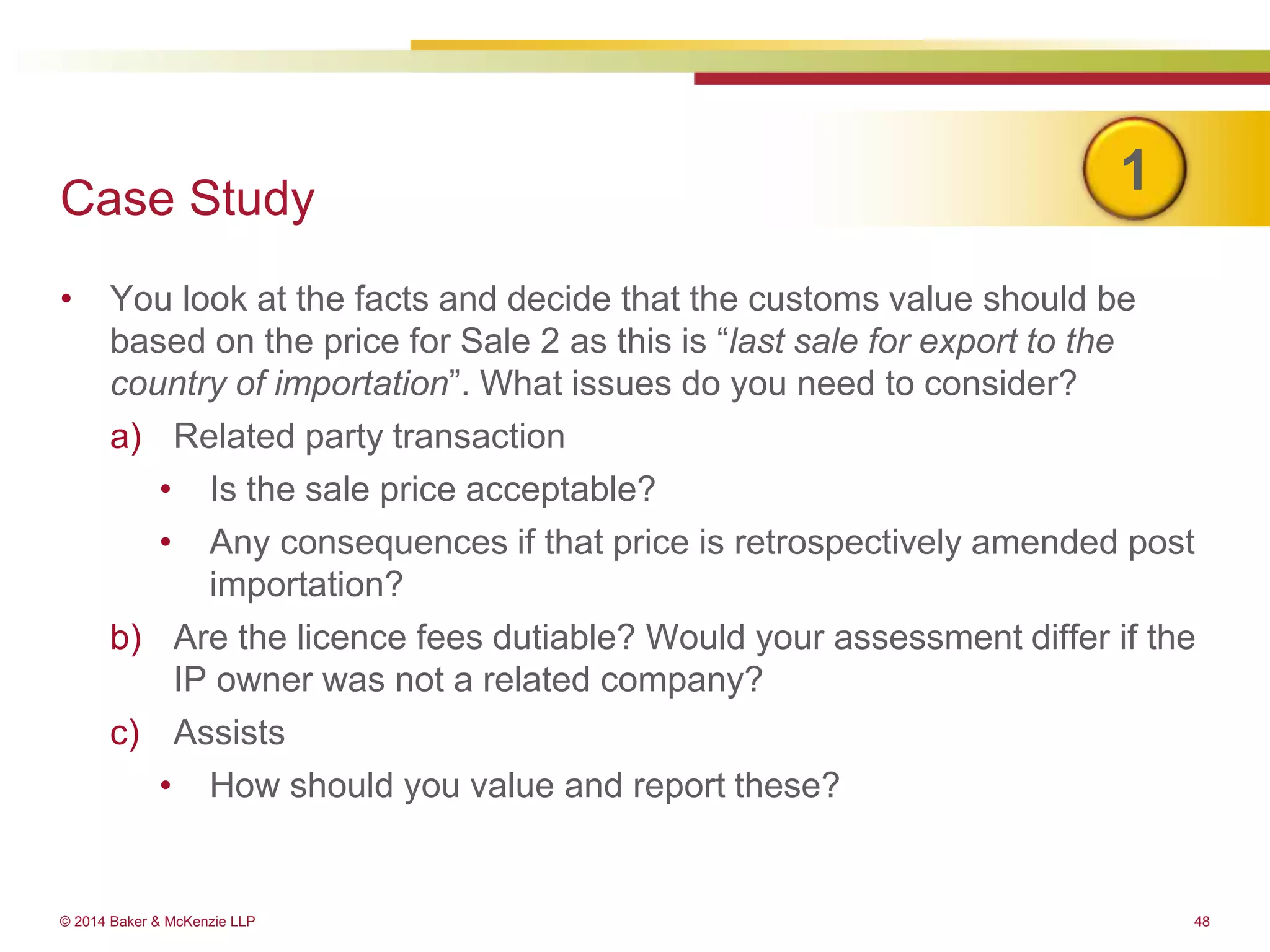 EU Customs valuation and classification - June 2014 (webinar) | PPTX