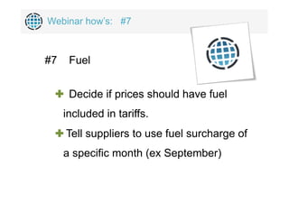 Webinar - Key to a successful freight tender | PDF