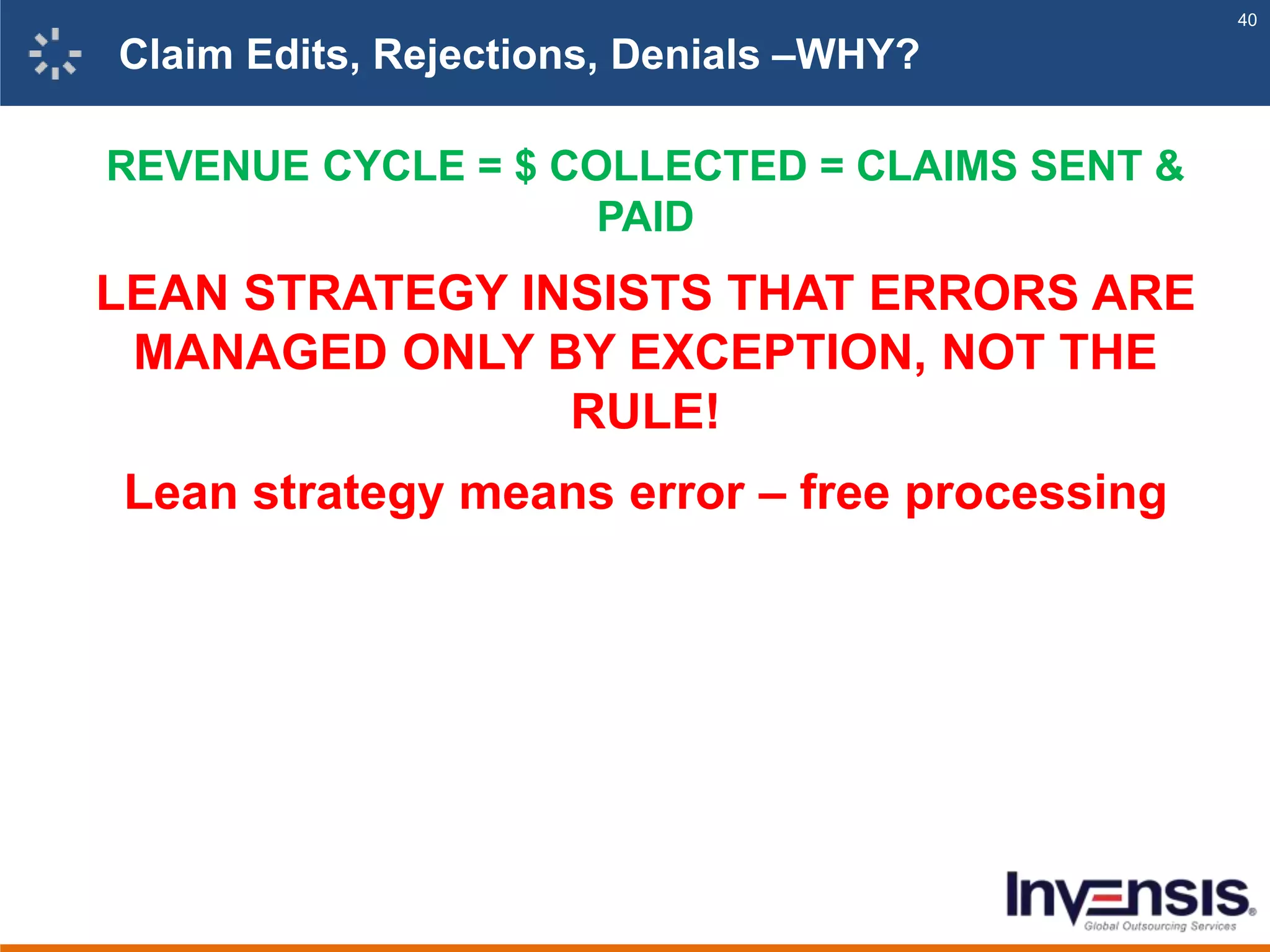 Lean Strategies in Healthcare Revenue Cycle Management | PPTX