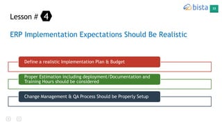 Lessons Learned from Failed ERP Implementation | PPT