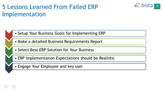 Lessons Learned from Failed ERP Implementation | PPT