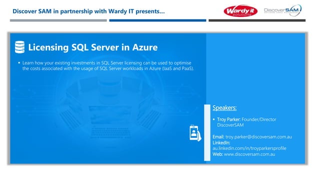 SQL Server Licensing in Azure Webinar | PPT