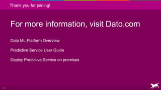 Machine Learning in Production with Dato Predictive Services | PPTX