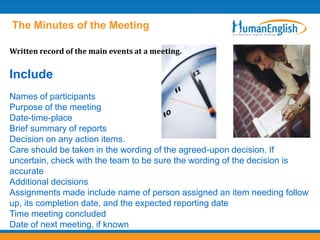 English for Meetings: Meeting Procedures | PPTX | Web Conferencing ...