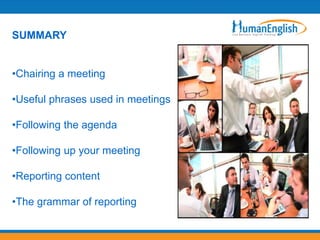 English for Meetings: Meeting Procedures | PPTX | Web Conferencing ...