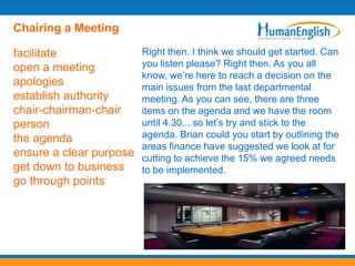 English for Meetings: Meeting Procedures | PPTX