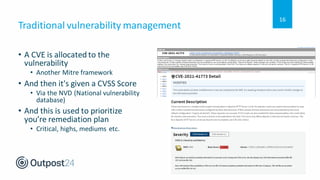 Outpost24 webinar - Mapping Vulnerabilities with the MITRE ATT&CK Framework | PPT