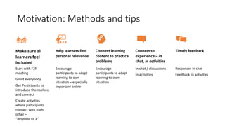NVL Webinar - motivation and connection | PPT