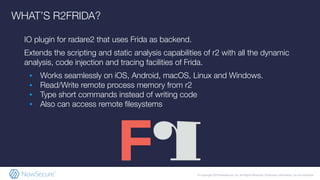 OSS Tools: Creating a Reverse Engineering Plug-in for r2frida | PPT