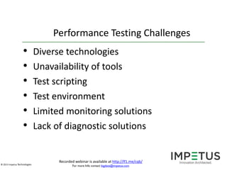 Performance Testing of Big Data Applications - Impetus Webcast | PPT