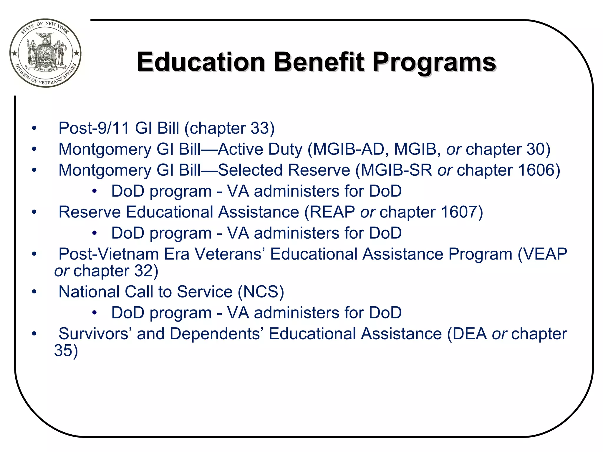 Post911 GI Bill | PPT