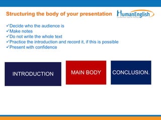 English for Presentations: Structuring Your Presentations | PPTX