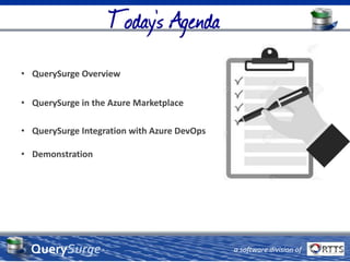 Webinar - QuerySurge and Azure DevOps in the Azure Cloud | PPT