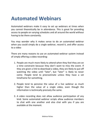 Webinar Guide - Why Use A Webinar | PDF