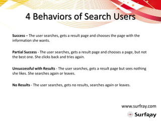 Using Search Analytics in SharePoint 2010 | PPTX | Search | Internet