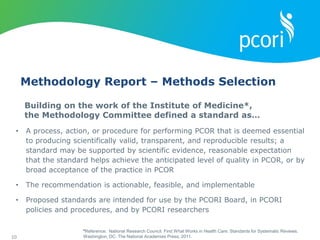 PCORI Methodology Committee Report | PPT