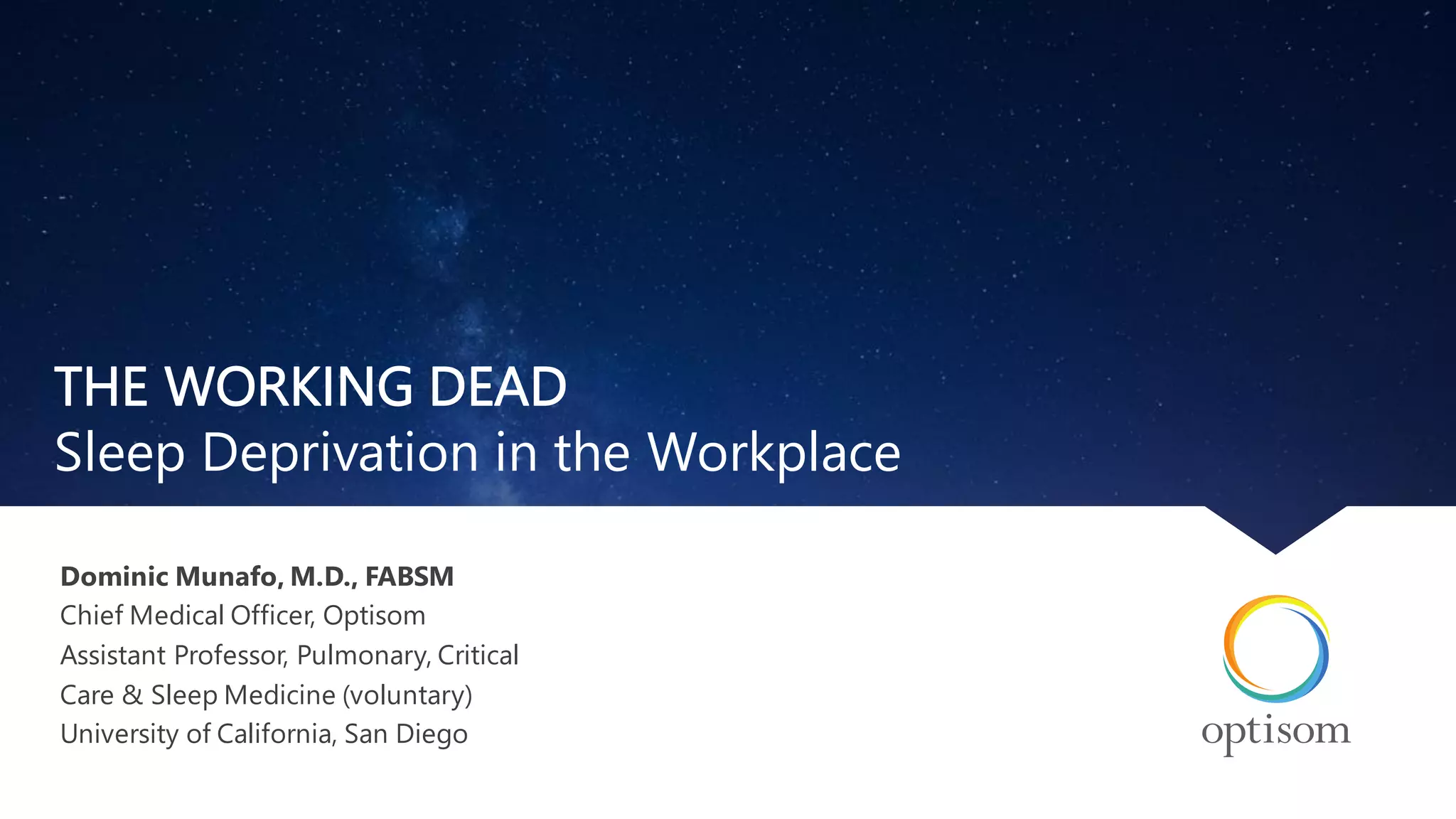 Webinar: The Working Dead — Sleep Deprivation in the Workplace | PDF