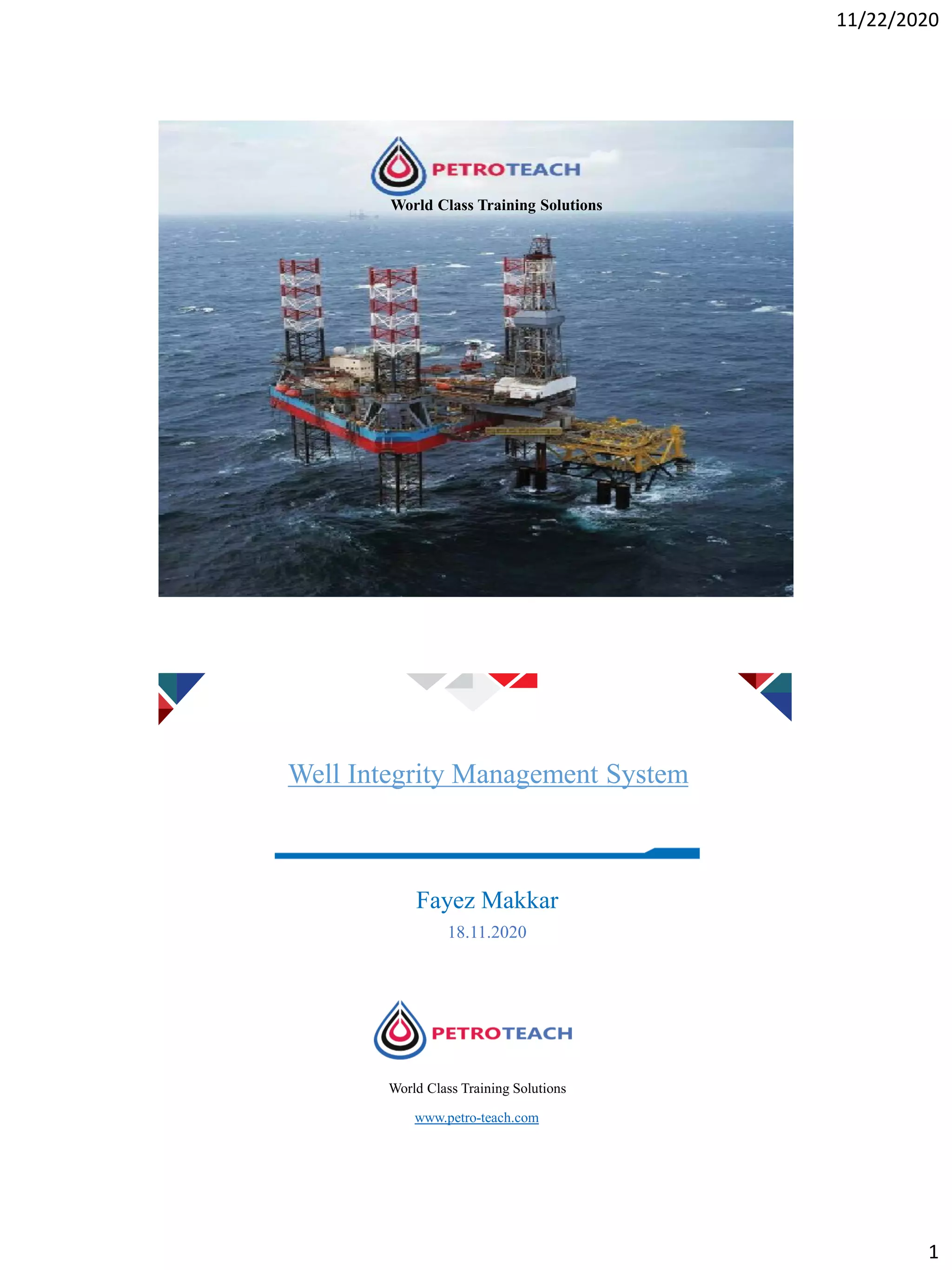 Webinar well integrity management Webinar | PDF