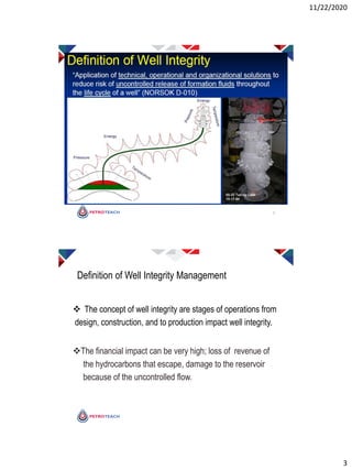 Webinar well integrity management Webinar | PDF