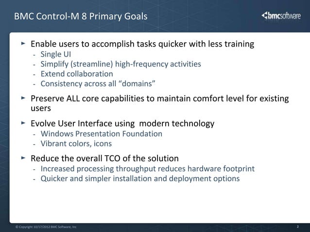 The Power of Simple: Whats New in BMC Control-M 8 | PPTX | Operating ...