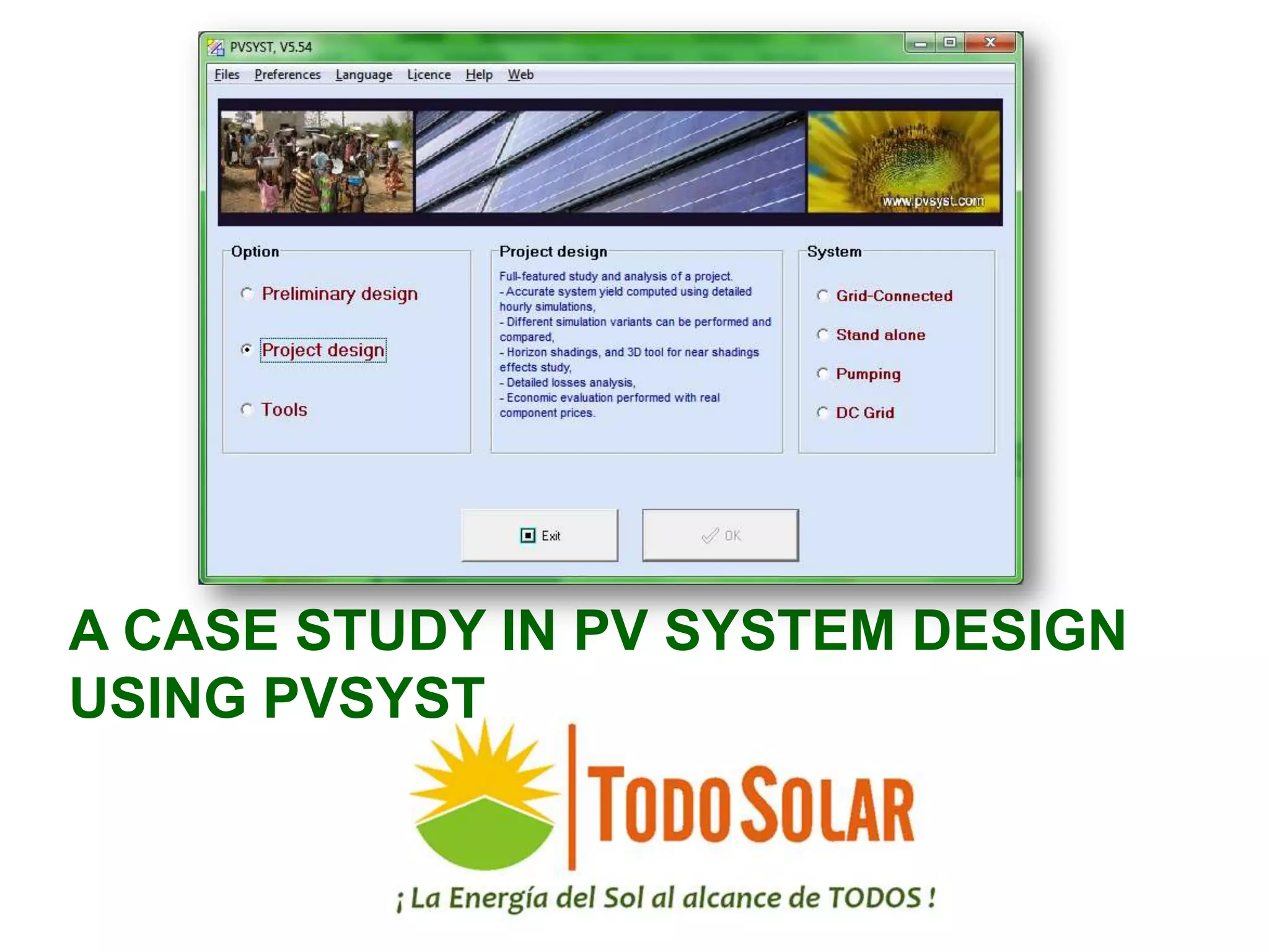 Webinar 02 demonstration of pv system design pvsyst | PPTX