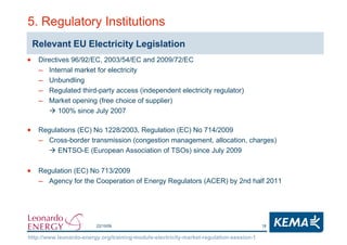 Electricity Markets Regulation - Lesson 1 - Regulation General ...