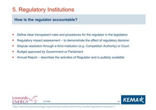 Electricity Markets Regulation - Lesson 1 - Regulation General ...