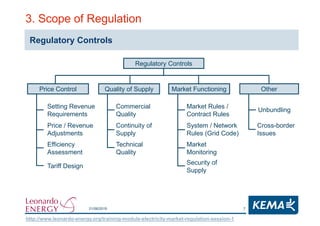 Training Module on Electricity Market Regulation - SESSION 1 Regulation ...