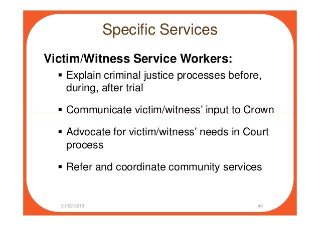 The Victim/Witness Assistance Program: A Support for Women Victims of…