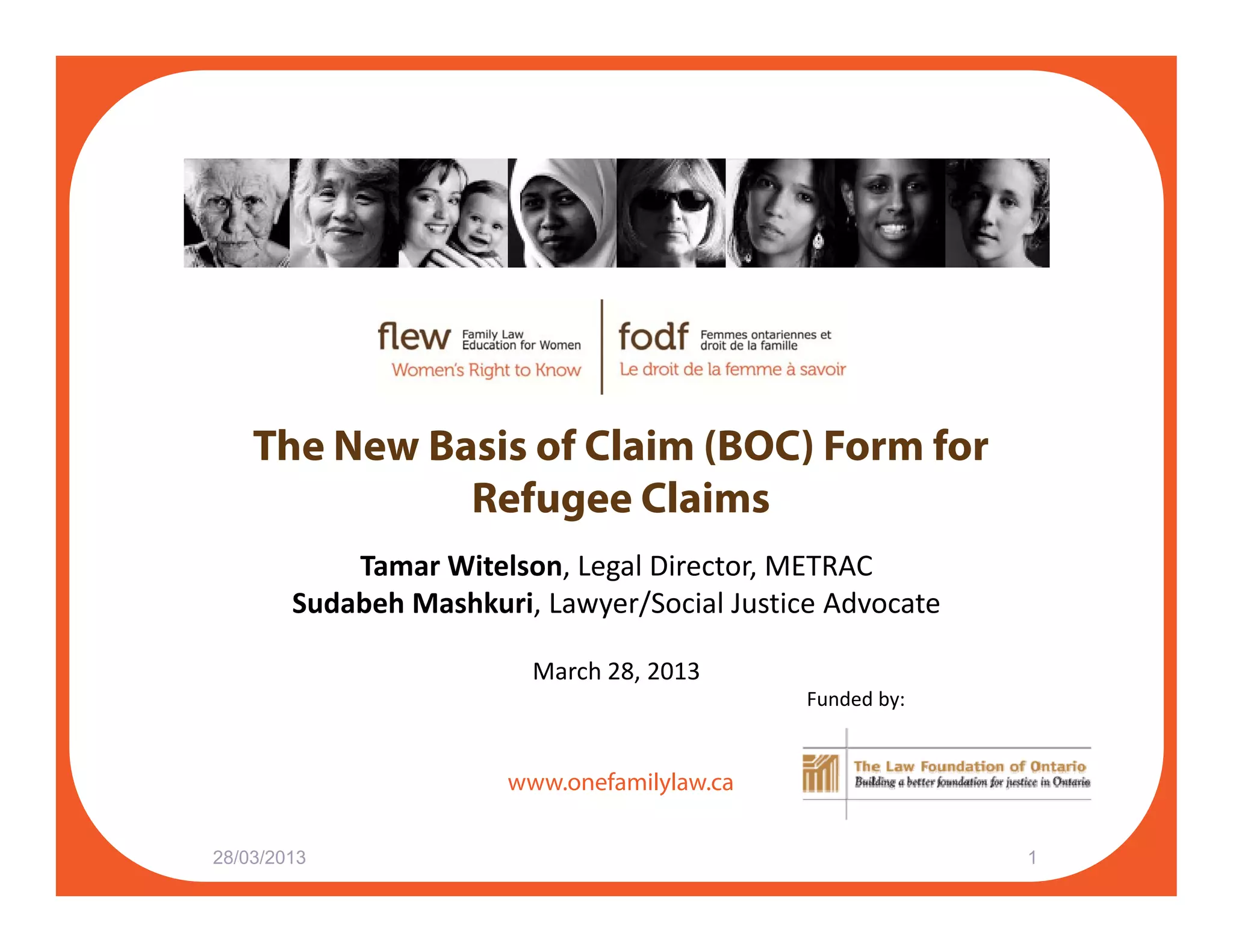 The New Basis of Claim Form (BOC) for Refugee Claims | PDF